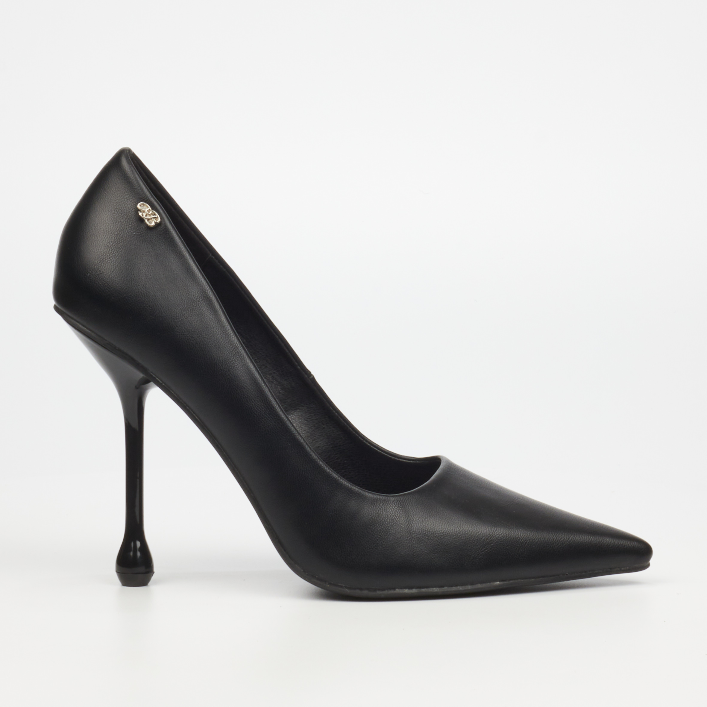 Miss Black Drop 1 Black Pointed High Heel - Shoe World