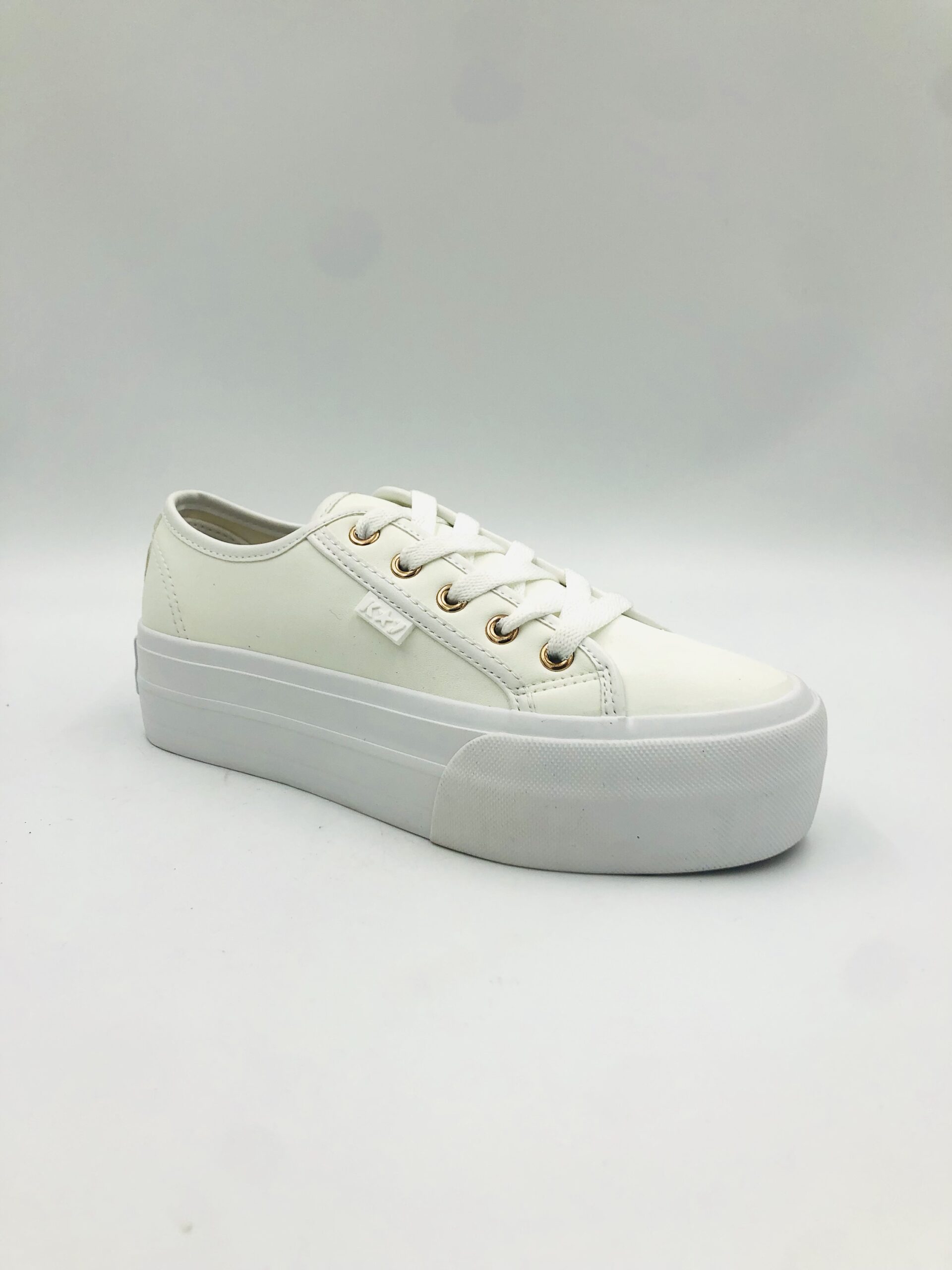 K7 Court White Raised Ladies Court Sneaker - Shoe World