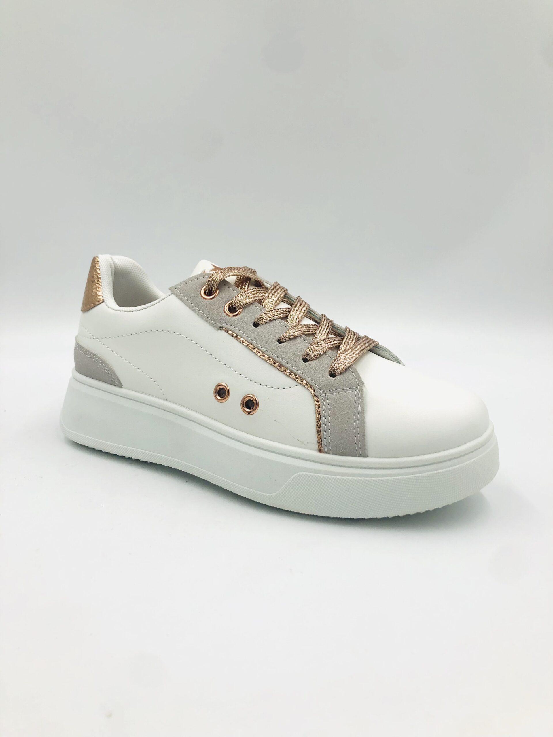 K7 Lizette White/Rose Ladies Raised Sneaker - Shoe World