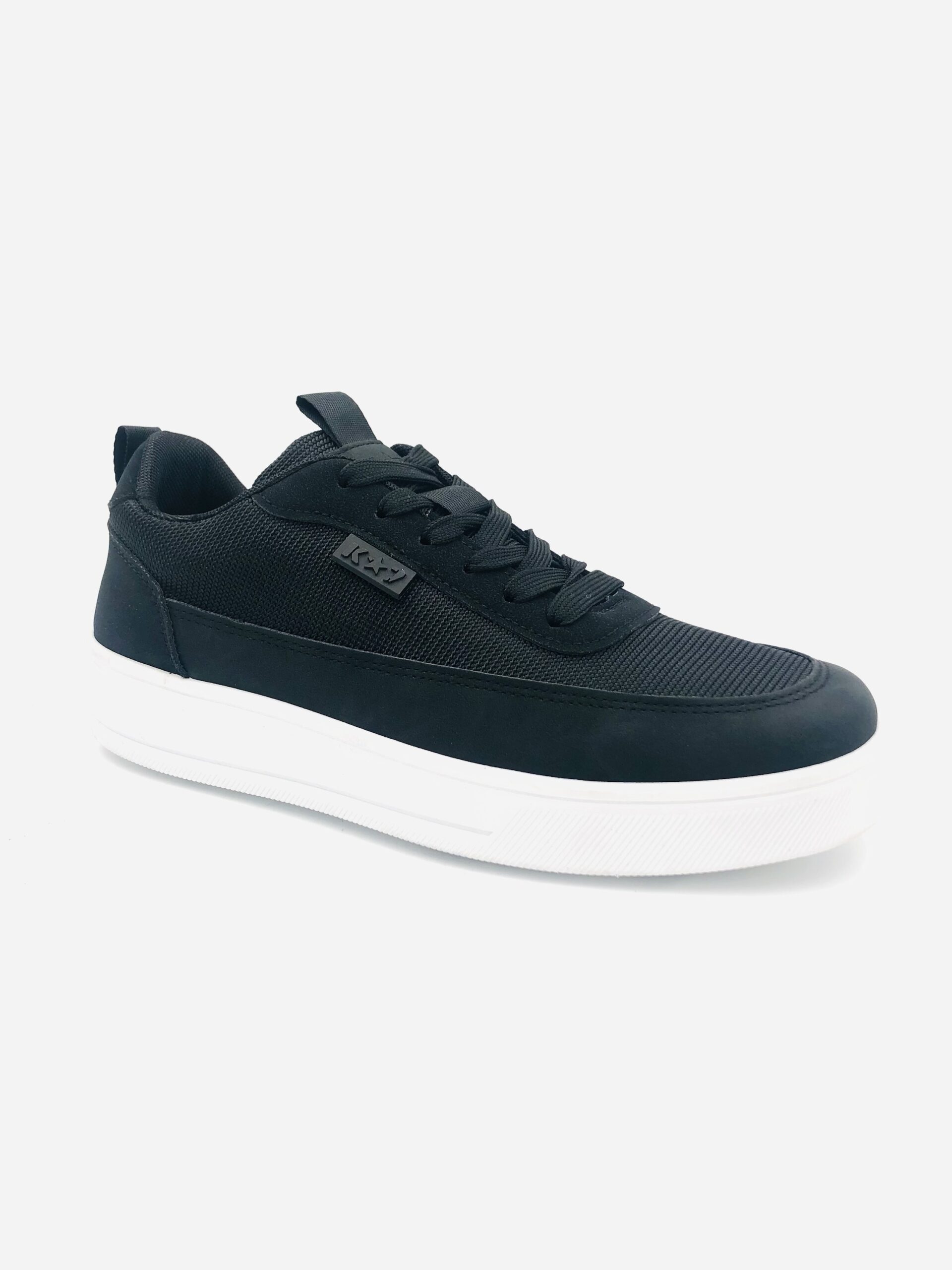 K7 Andrio Black Mens Lace-Up Sneaker - Shoe World