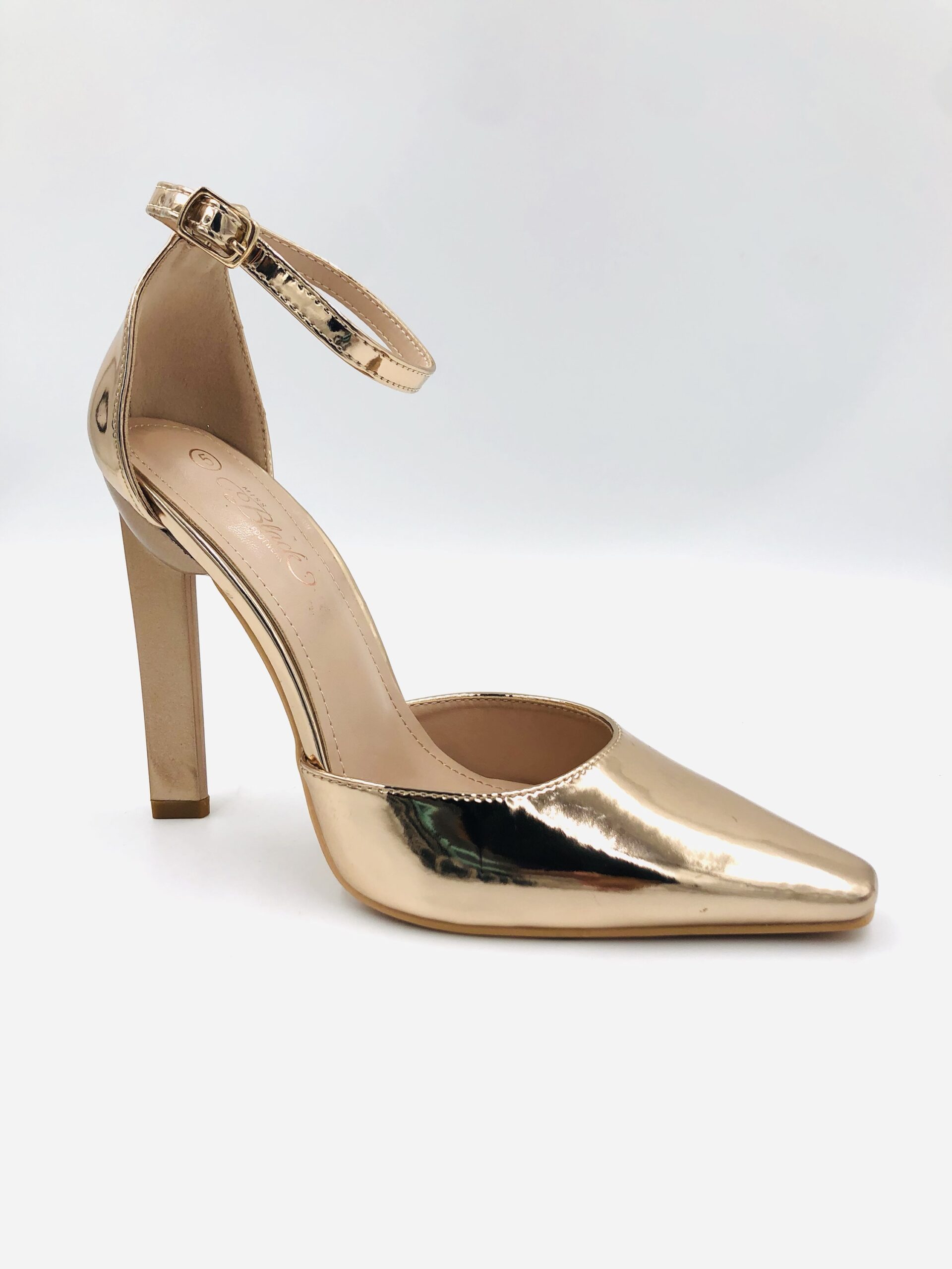 Miss Black Class 1 Rose Gold Ladies Heel - Shoe World