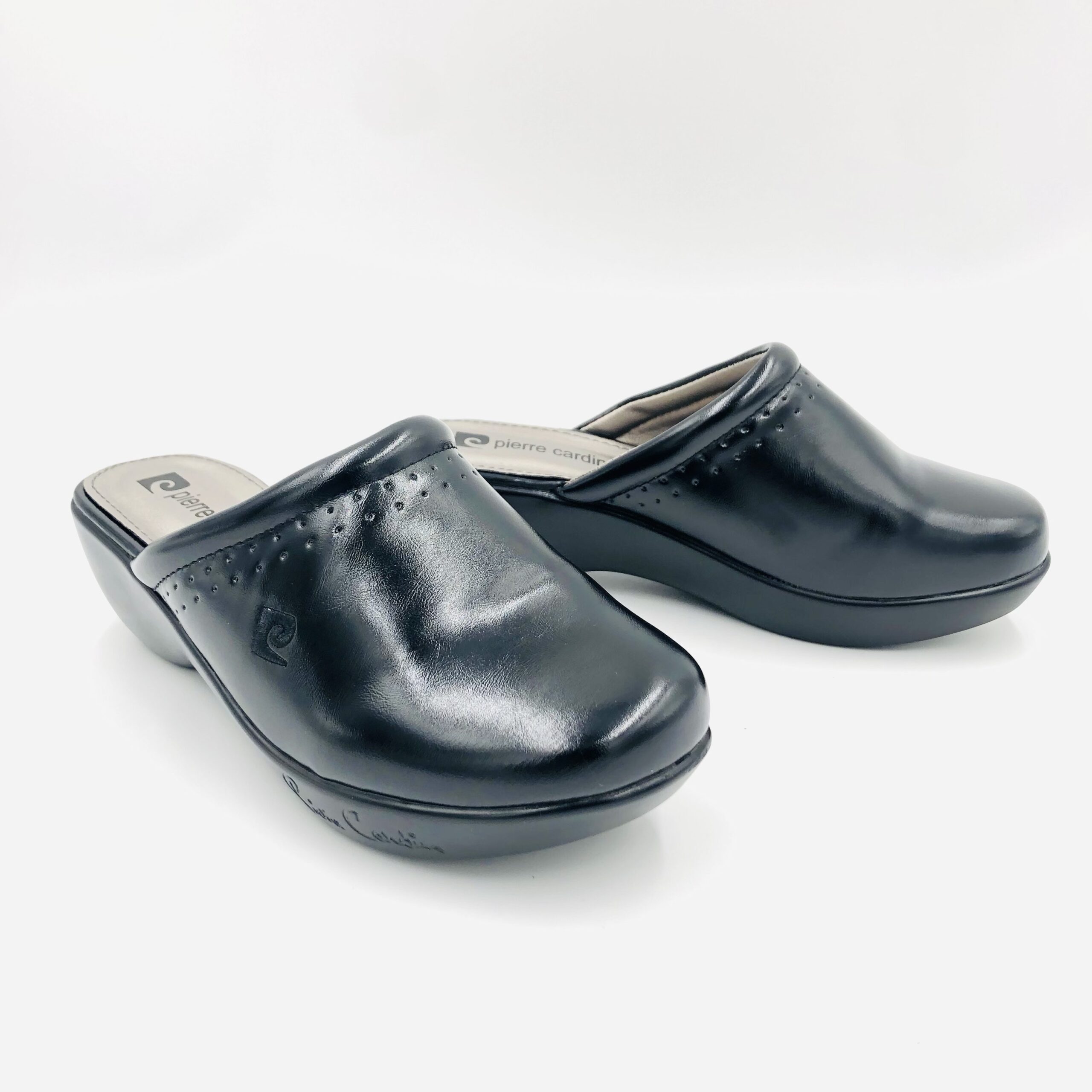 Pierre Cardin Bolbel Black Ladies Pushin Mule - Shoe World