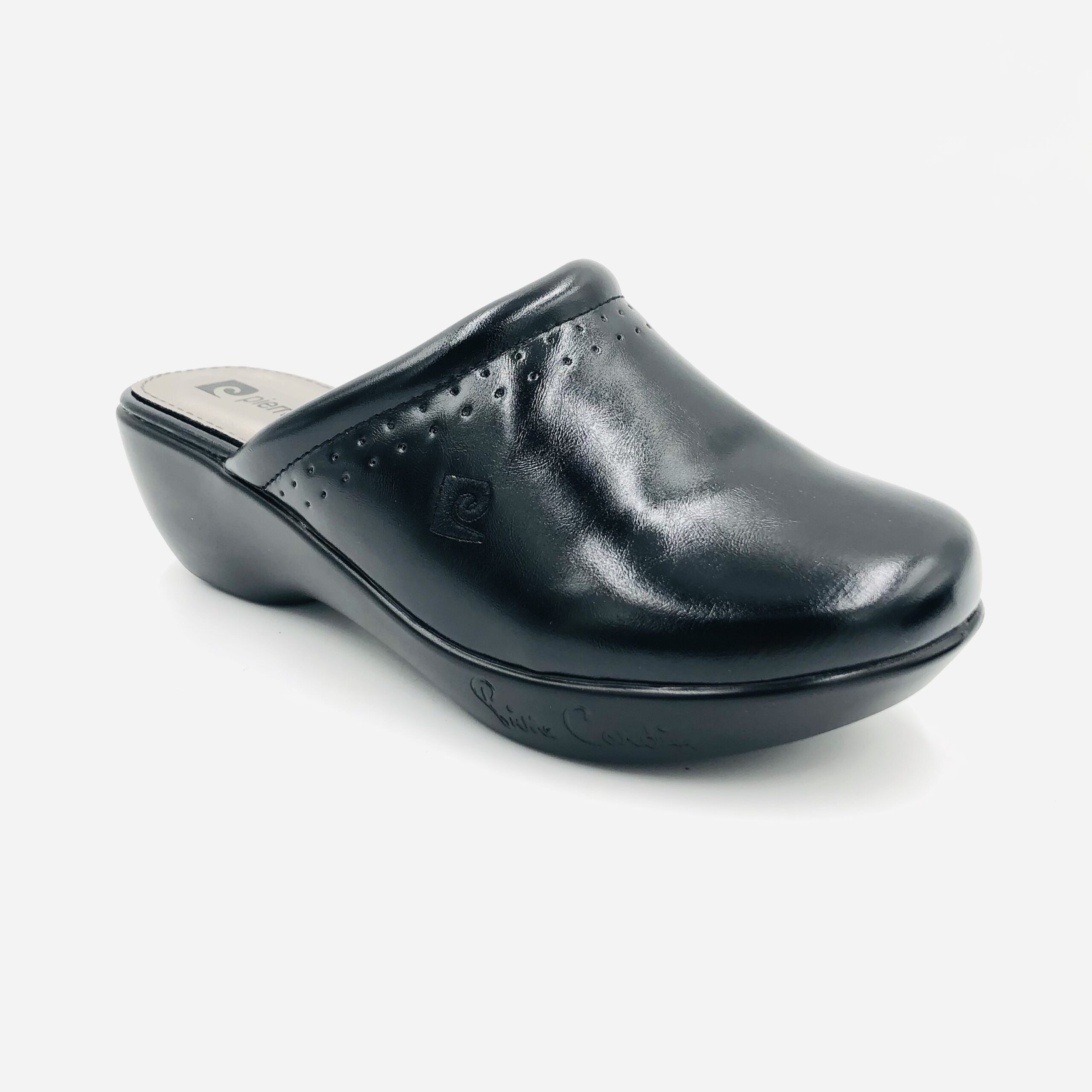 Pierre Cardin Bolbel Black Ladies Pushin Mule - Shoe World