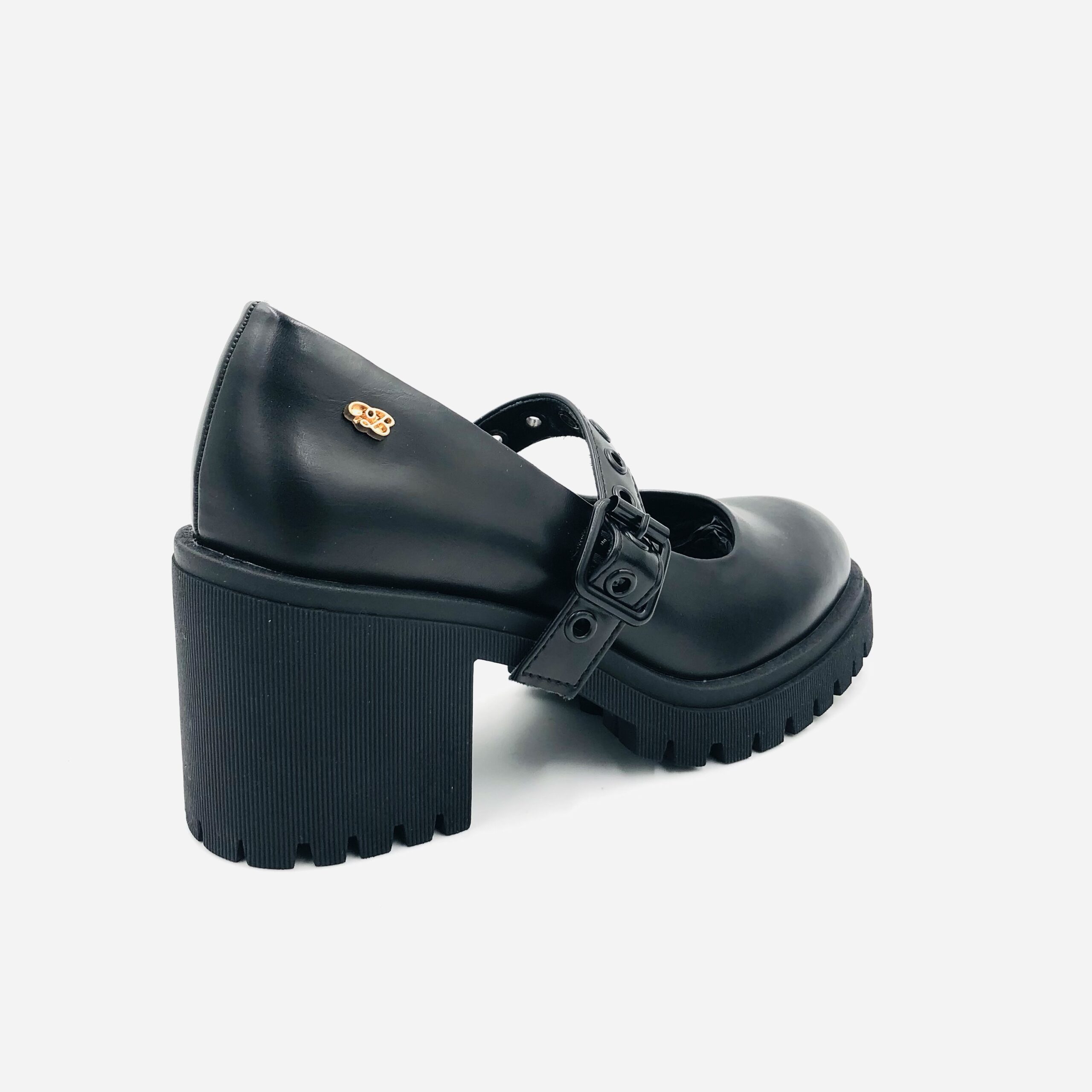 Miss Black Atlas 4 Black Ladies Mary Jane Block Heel - Shoe World