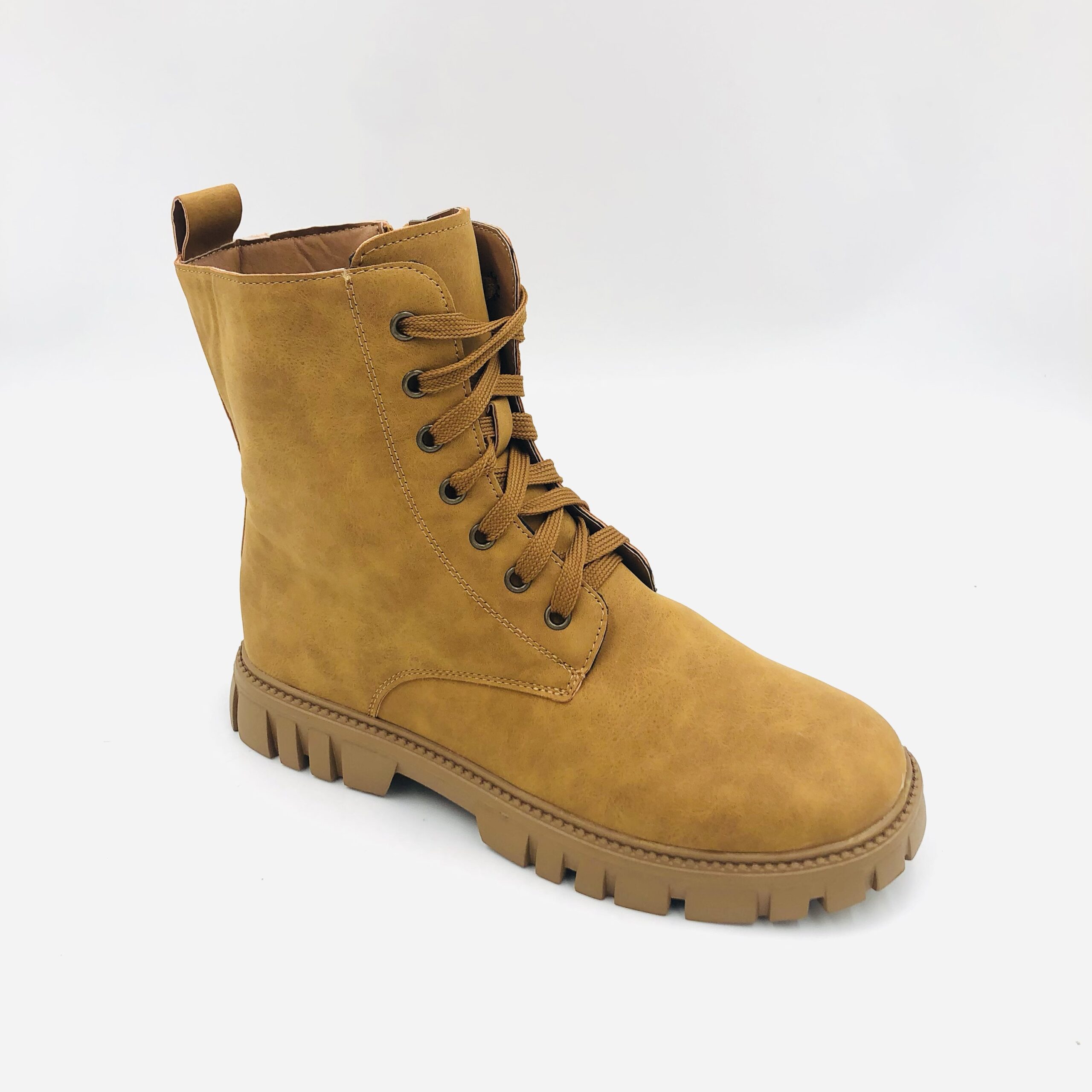 Moda Camel Ladies Combat Style Boot - Shoe World