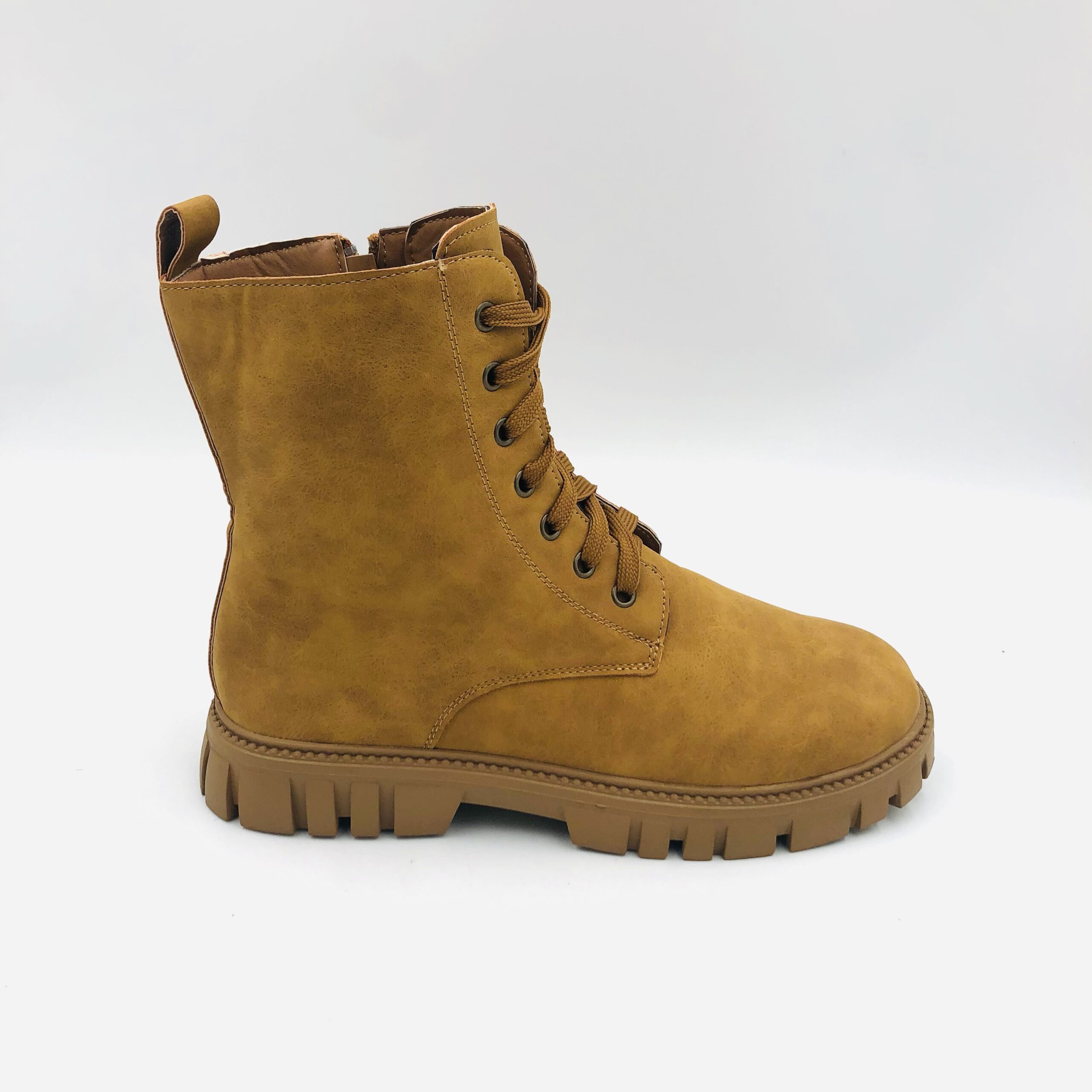 Moda Camel Ladies Combat Style Boot - Shoe World