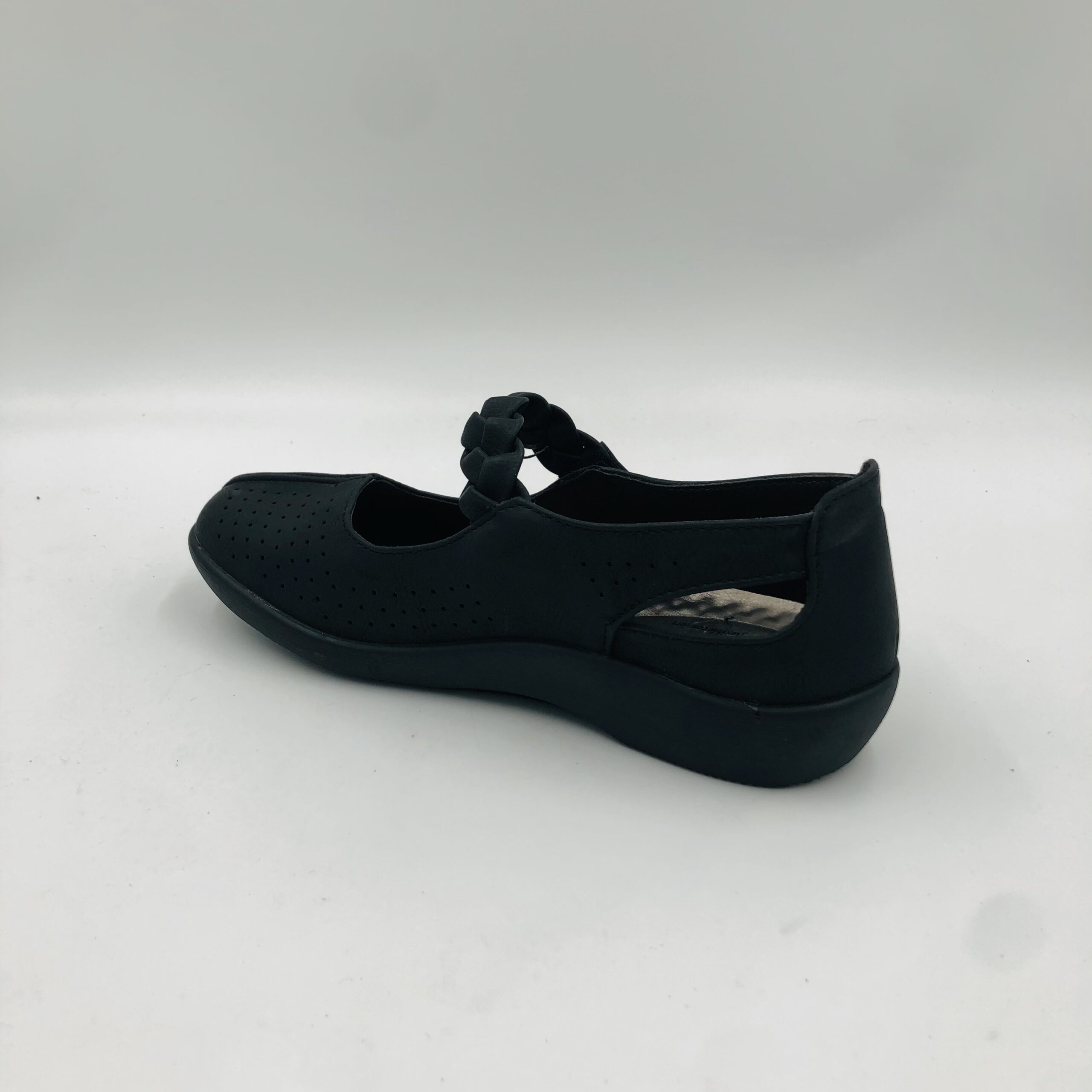 Cushion Walk Lchkfb2 Black Ladies Comfort Shoe - Shoe World