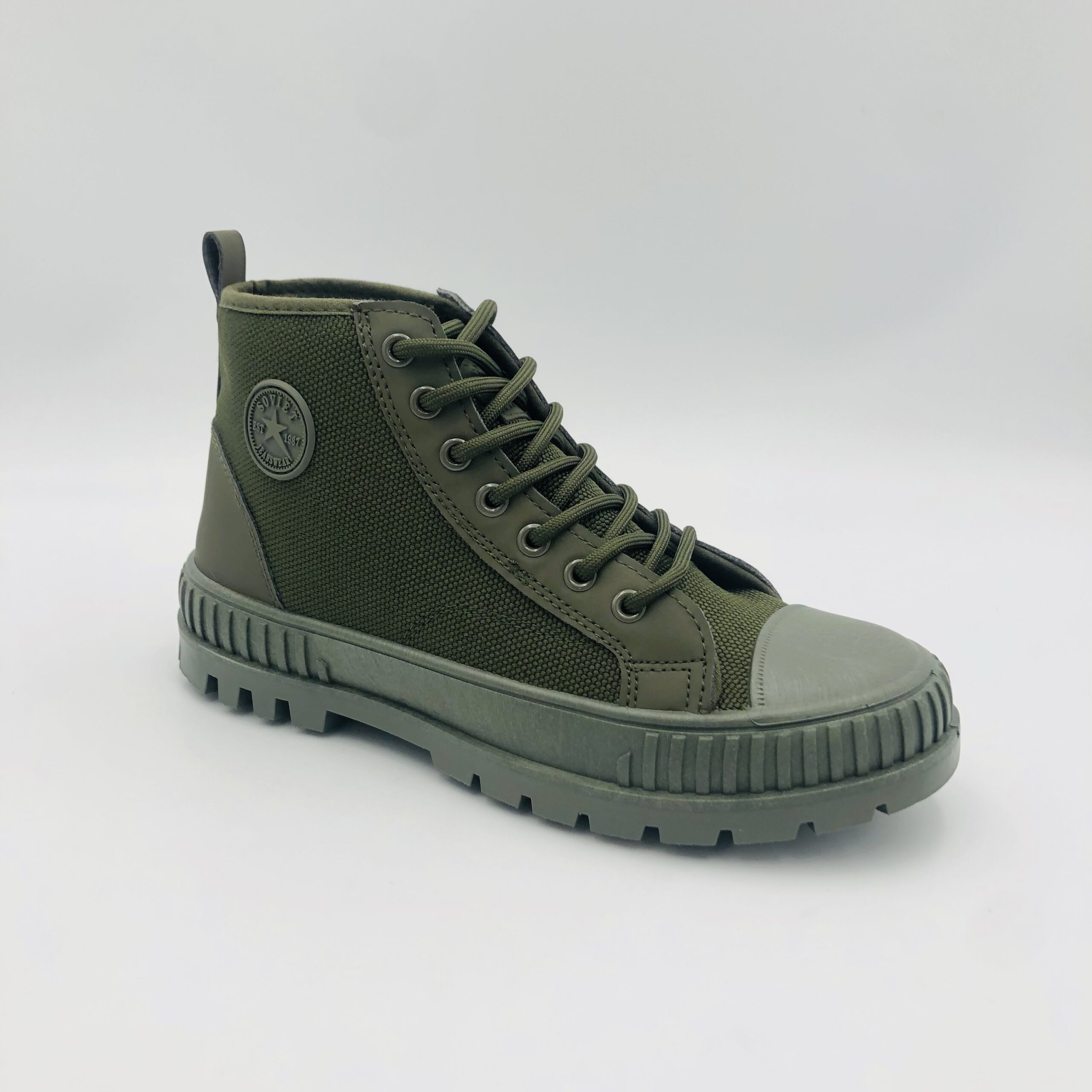 Soviet Mens Young Hi Olive Lace-Up Boot - Shoe World