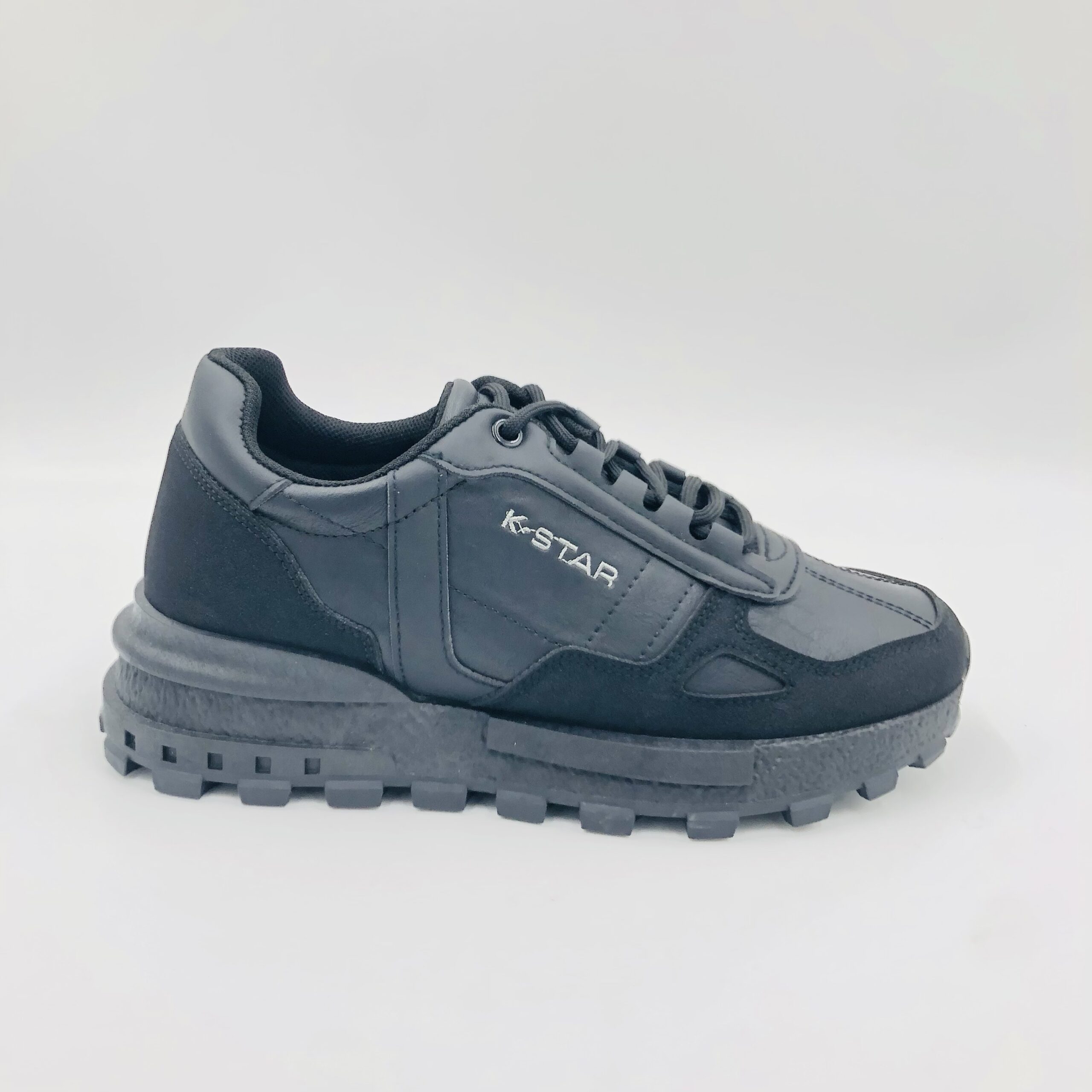 Klevas Gambino Black Mono Mens Lace-Up Sneaker - Shoe World